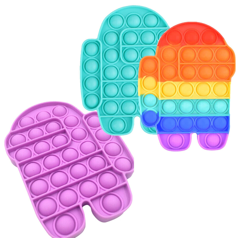 Buy Ozoffer 3x Pop Its Square Fidget Toy Push Bubble Stress Relief ...