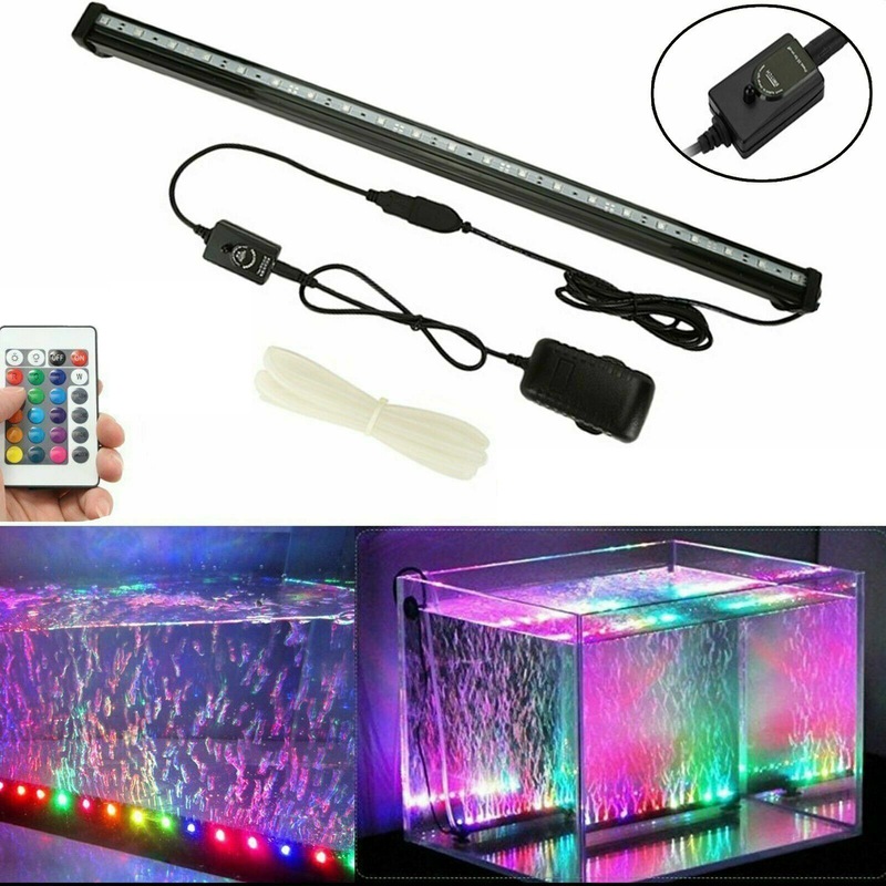 Buy Ozoffer 88CM LED Aquarium Lights Submersible Air Bubble RGB Light Underwater Fish Tank - MyDeal