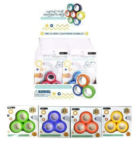 Buy Ozoffer 9X Magnetic Ring Fidget Spinner Toy StressRelief ...