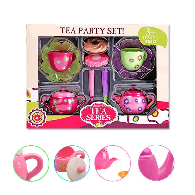 Buy Ozoffer Children Tea-Set Cups Teapot Food Kitchen Saucers Play ...