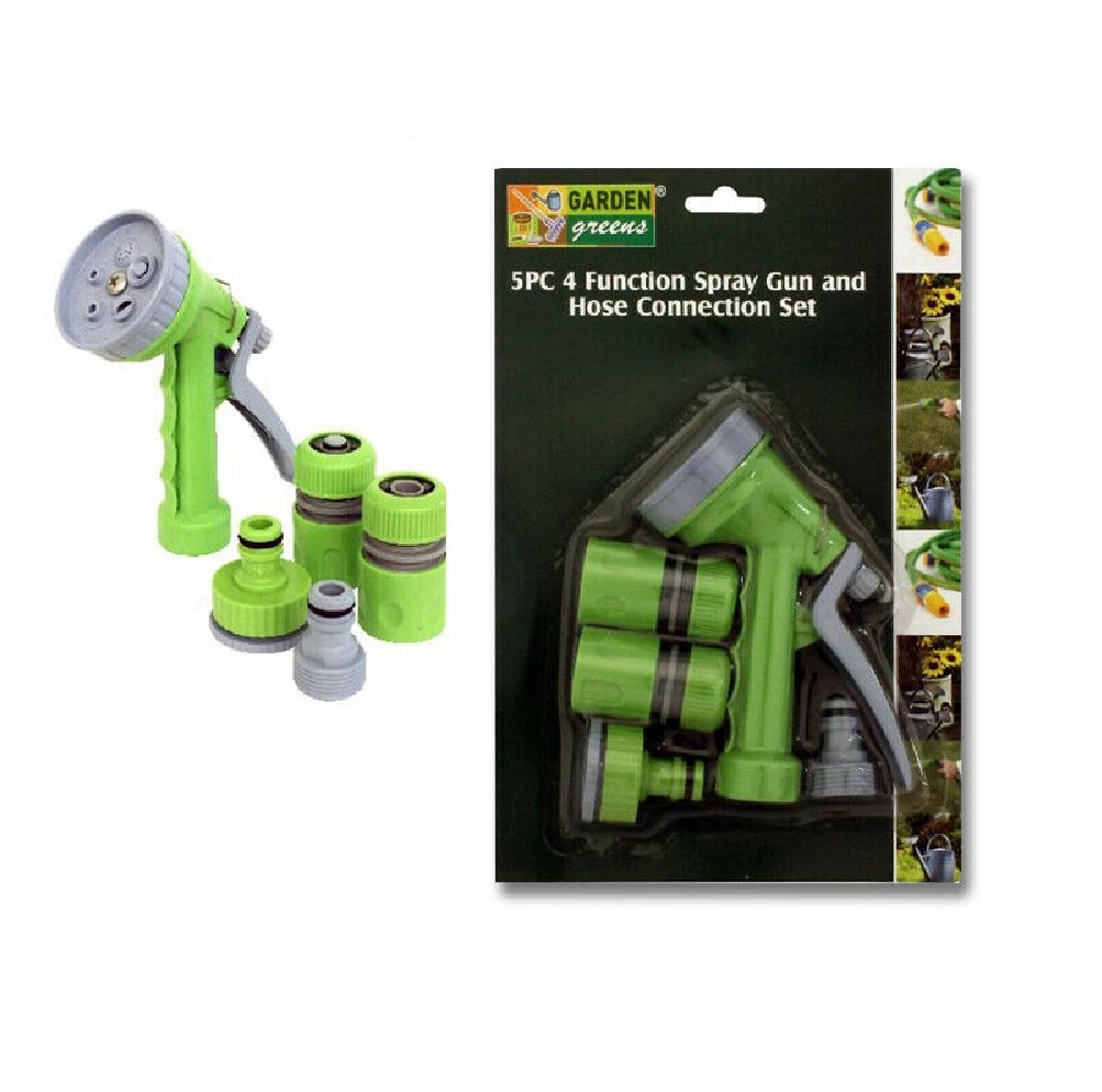 Buy Ozoffer Garden Hose Nozzle Adjustable Trigger Gun 5PC Kit Water Car ...