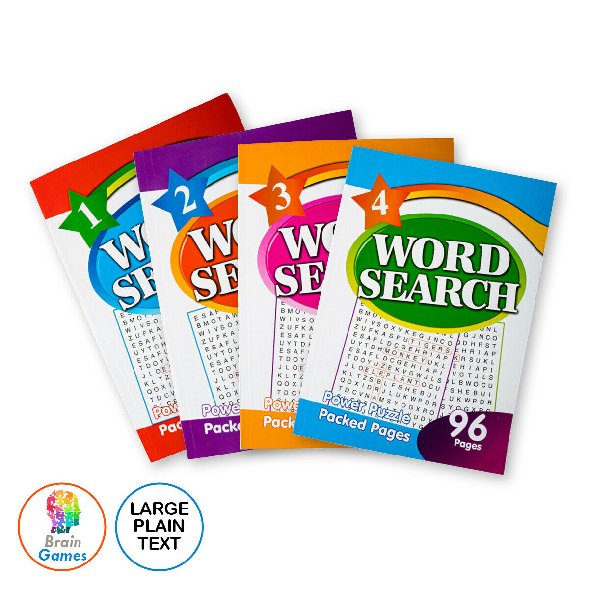 Buy Ozoffer Word Search Activity Books 86 Puzzles Per Book A4 Size ...