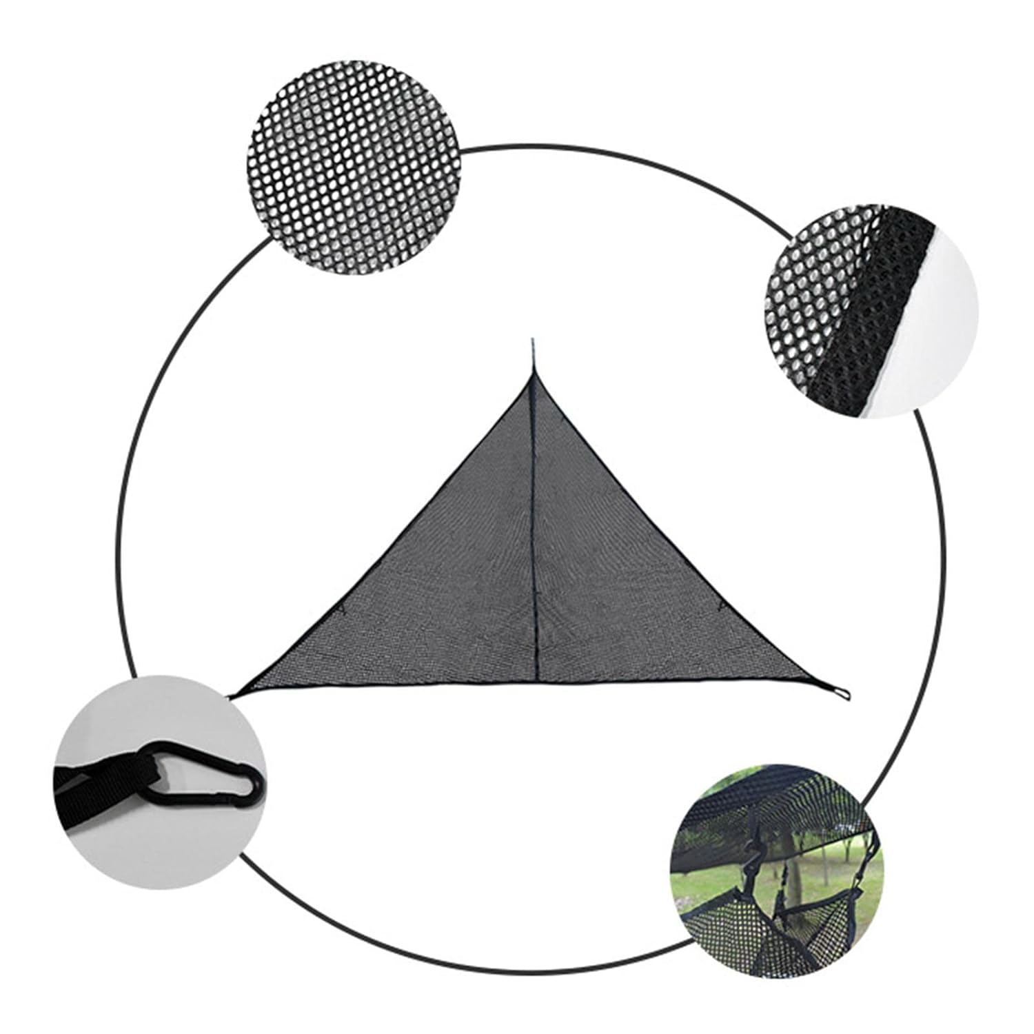 Buy Triangle Shade Sail 3 x 3 x 3 m Triangular Outdoor camping Hammock ...