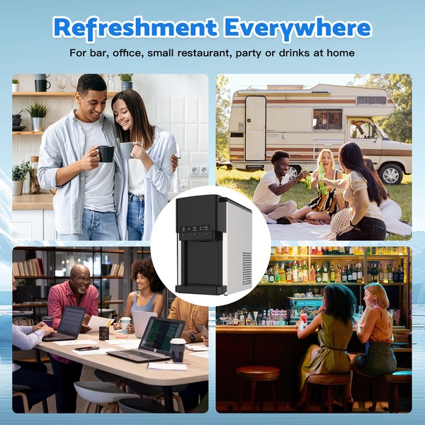 Buy Advwin 3 in 1 Ice Maker Machine Countertop Crushed Ice Cube Maker ...