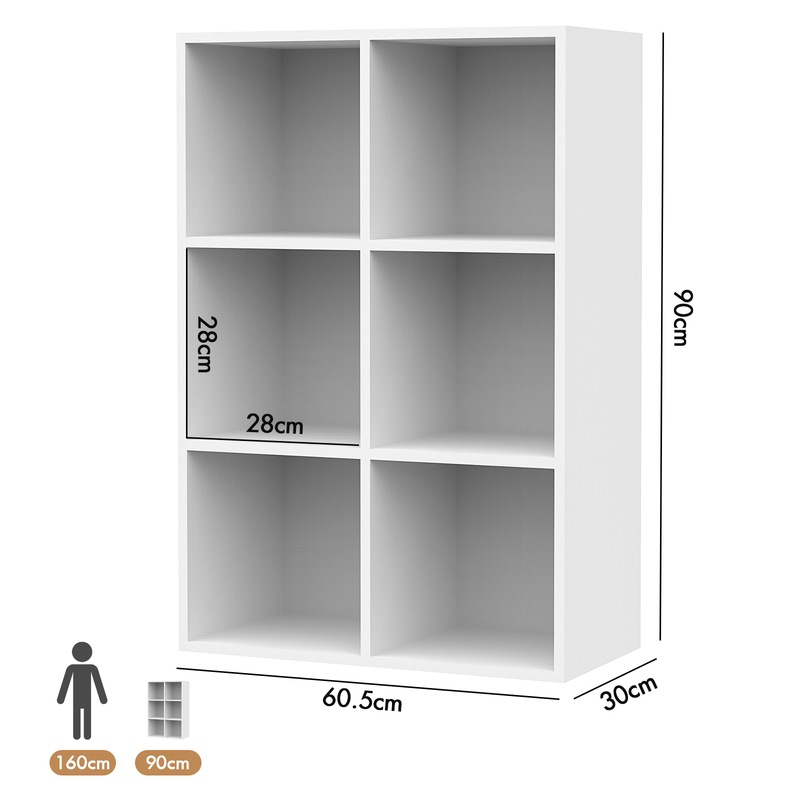 Buy Advwin 3 Tier Cube Bookshelf Storage Cabinet Multipurpose Bookcase ...