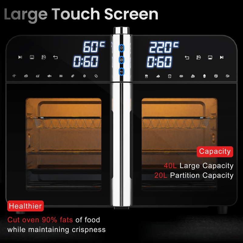 Buy ADVWIN 40L Air Fryer Oven, Toaster Rotary Convection Oven, 2800W ...