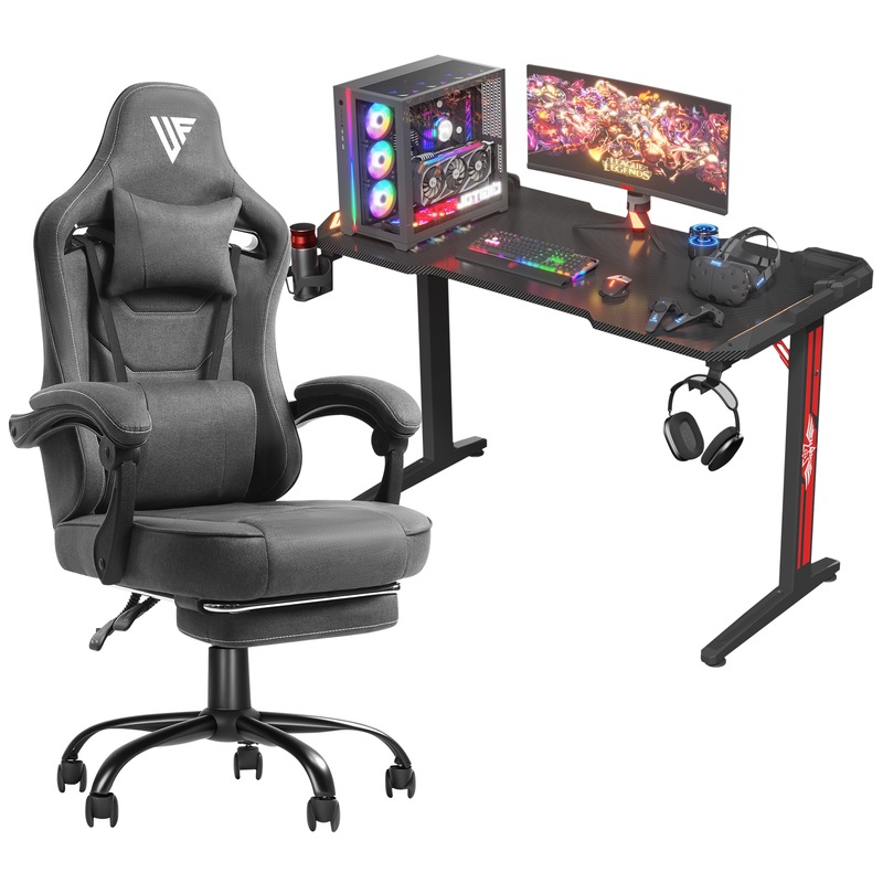 Buy Advwin Gaming Chair Desk Set RGB Office Table Racing Seat w ...