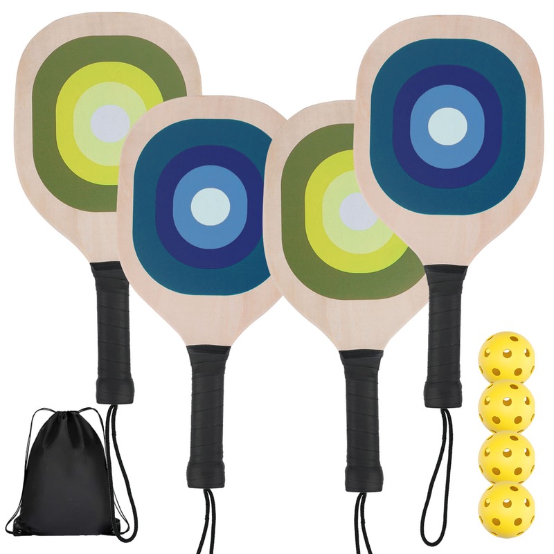 Buy ADVWIN Pickleball Paddles, Wood Pickleball Paddle Set of 4 with 4 ...