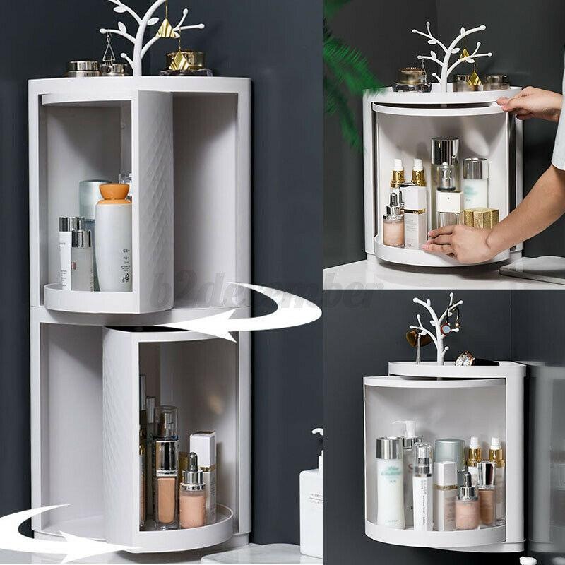 Buy 360 ° Rotating Shelf Corner Bathroom Storage Rack Cabinet Toilet ...