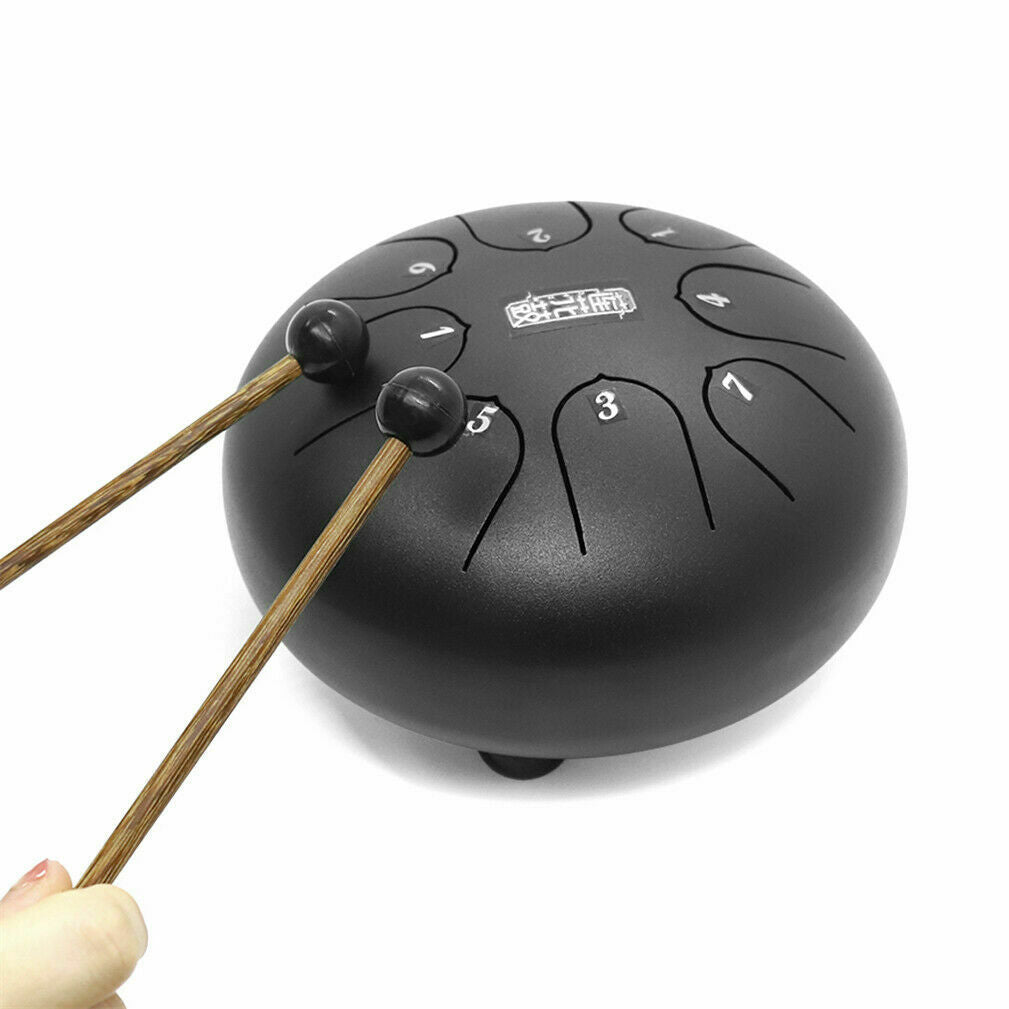 Buy Steel Tongue Drum 6" 8 Notes Hand Drum Kit Healing Sound Instrument ...