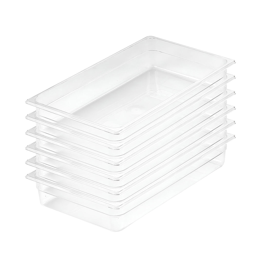 Buy 100mm Clear Gastronorm GN Pan 1/1 Food Tray Storage Bundle of 6 ...
