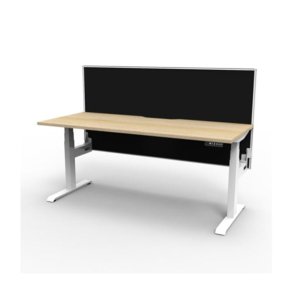 Buy 1500Mm Single Workstation With Screen Natural Oak And White ...
