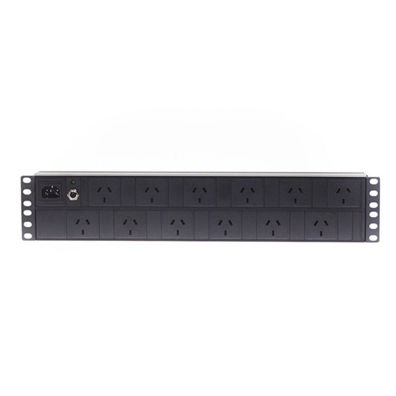 Buy 2Ru 12 Way Gpo Horizontal Rack Mount Pdu Power Rail - MyDeal