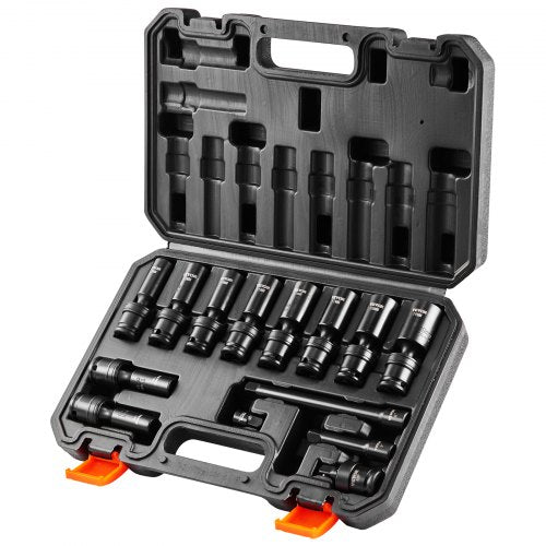 Buy 360 Degree Swivel Impact Sockets Set 14pcs 6-Point 3/8in Drive Socket Set - MyDeal Australia