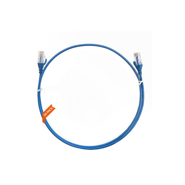 Buy 50Pcs Blue Cat 6 Ultra Thin Ethernet Network Cable - MyDeal Australia