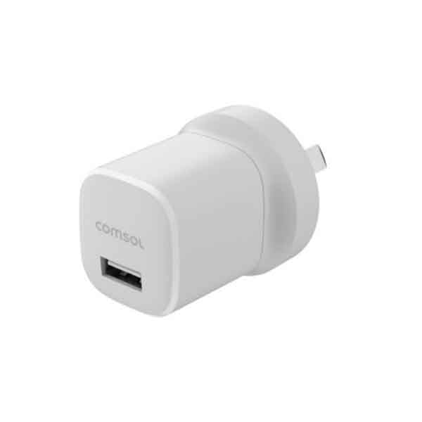 Buy Comsol 12W Single Port Usb A Wall Charger White - MyDeal Australia