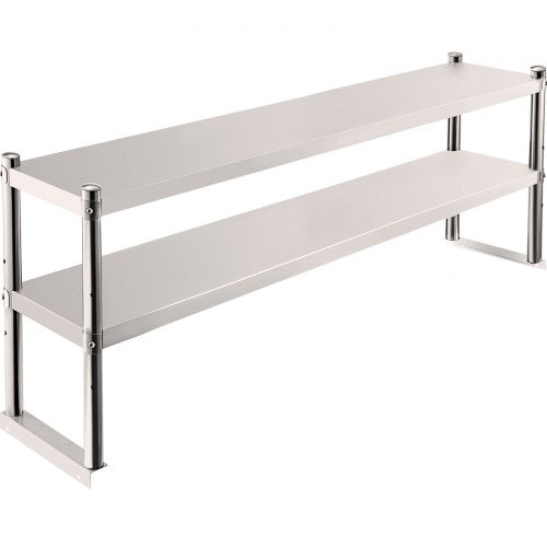 Buy Double Overshelf Stainless Steel Overshelf 2-Tier 30x152cm for Prep ...
