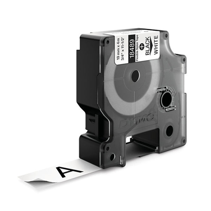 Buy Dymo 18489 Rhino Labels 19Mm Black White - MyDeal