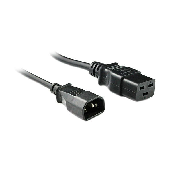 Buy Iec Male To Female Power Cable Black - MyDeal Australia