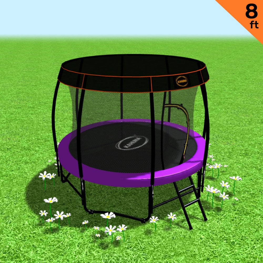 Buy Kahuna Trampoline 8 ft with Roof - Purple - MyDeal Australia
