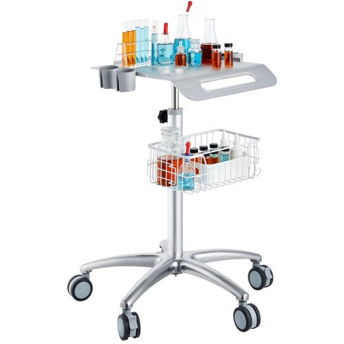 Buy Mobile Rolling Cart Height-Adjustable Medical Trolley Cart with ...