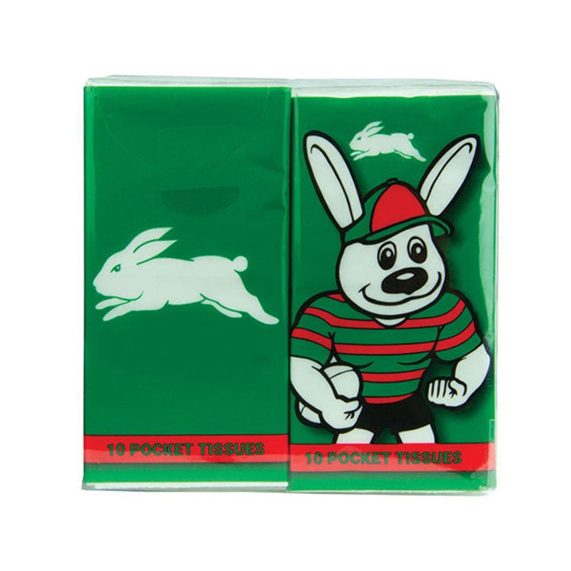 Buy Nrl Mascot Pocket Tissues 4Pk Rabbitohs - MyDeal