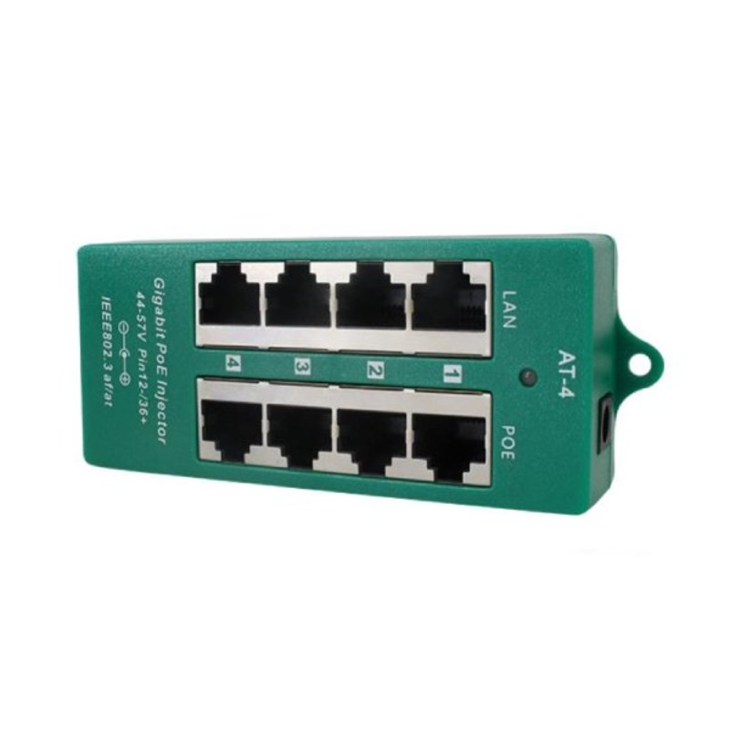 Buy Poe World 4 Port Gigabit Midspan Poe Injector - MyDeal