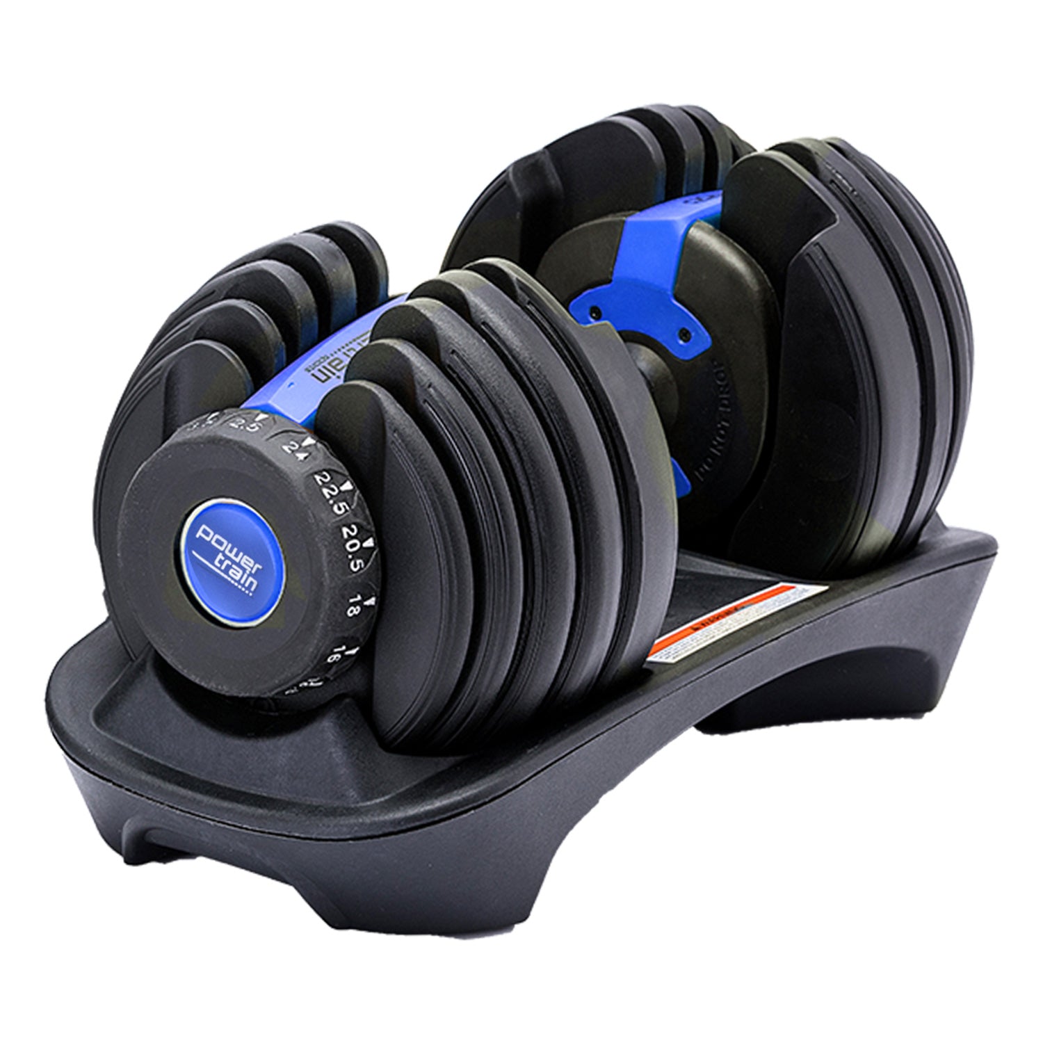 Buy Powertrain 24kg Adjustable Dumbbell Home Gym Exercise Weights Free ...