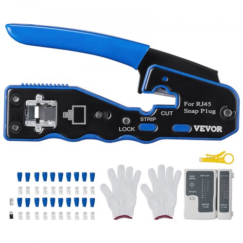 Buy RJ45 Crimp Tool Kit, Cat5e/Cat6/Cat6a Ethernet Crimper Crimp Pliers ...