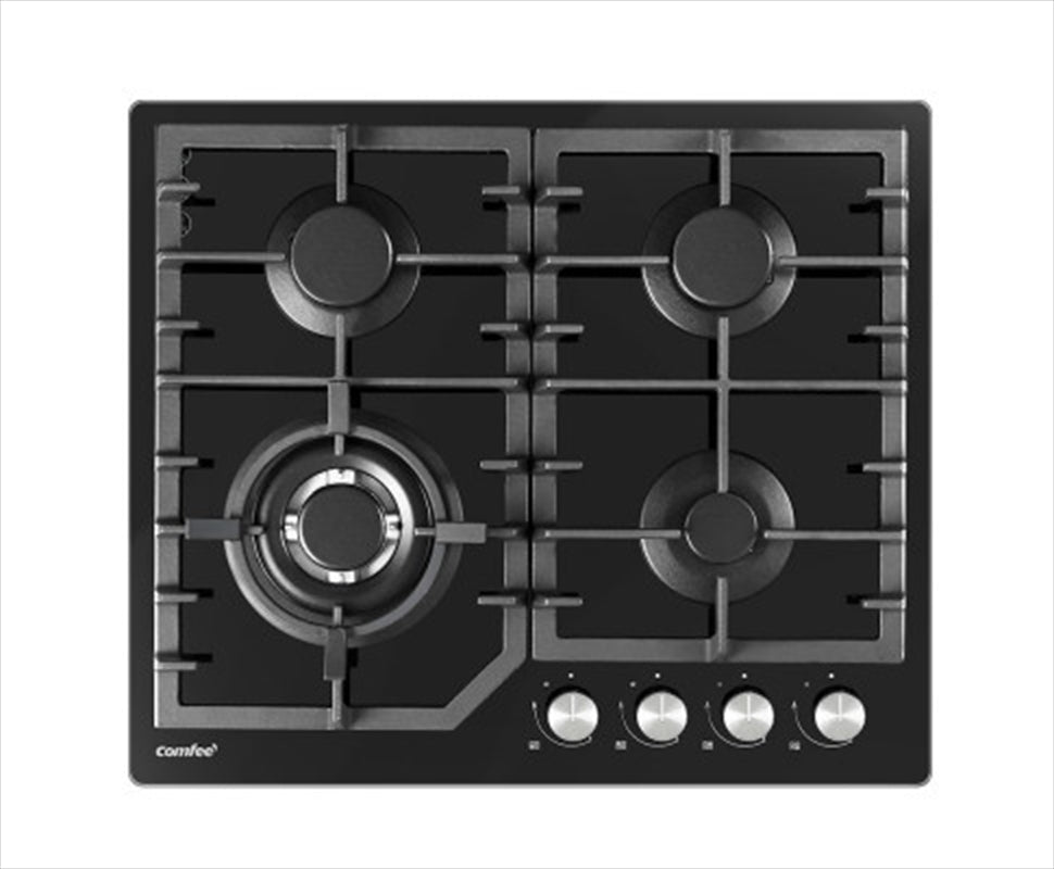 Buy 60cm-Gas-Cooktop-4-Burner-Black - MyDeal Australia