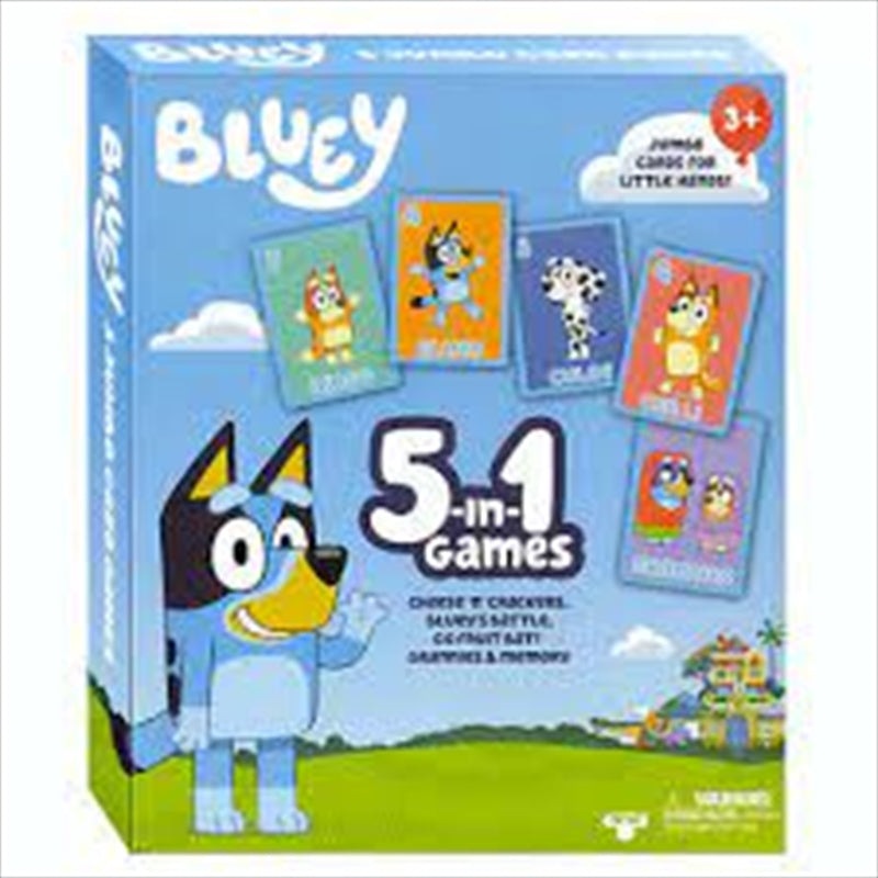 Buy Bluey 5 In 1 Card Game - MyDeal