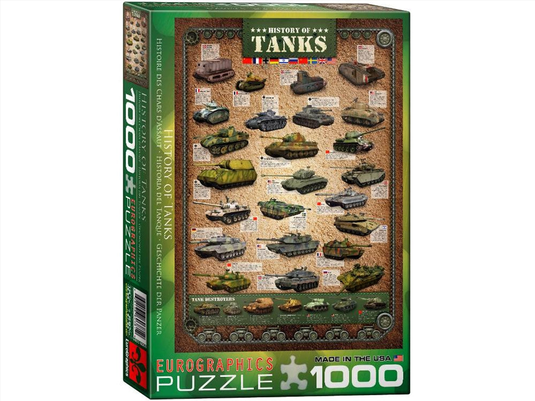 Buy History Of Tanks 1000 Piece Puzzle - MyDeal Australia