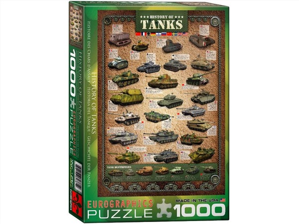 Buy History Of Tanks 1000 Piece Puzzle - MyDeal Australia