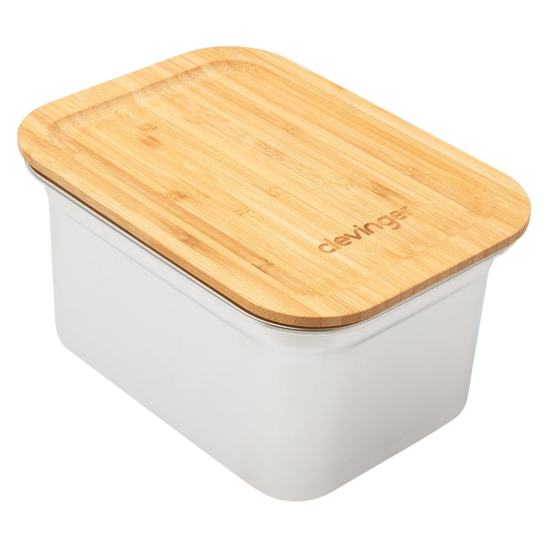 Buy Clevinger Stainless Steel Bamboo Extra Large Lunch Box 2000ml - MyDeal