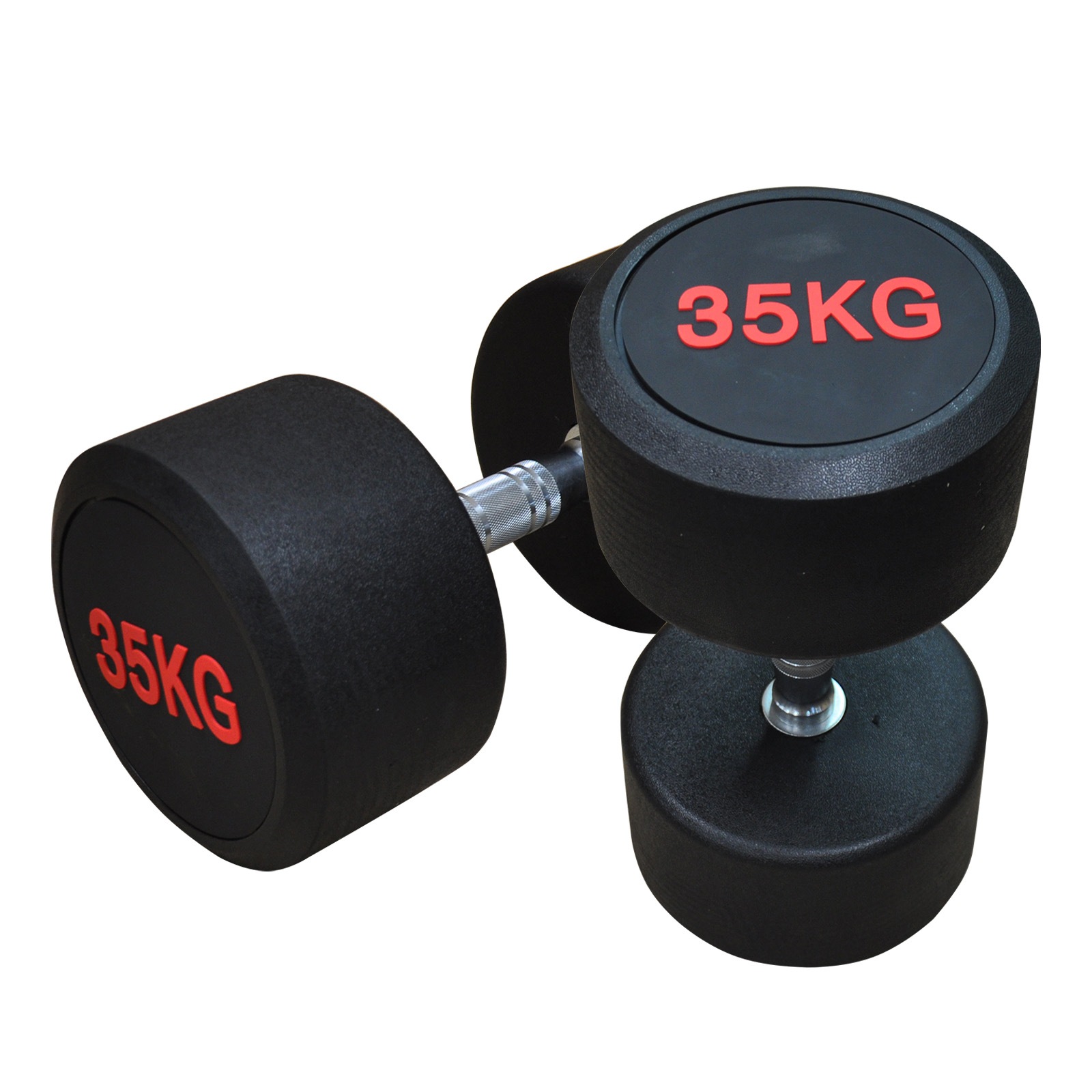 Buy 35kg x 2 Commercial Grade Rubber Coated Dumbbell Hand Weight Total ...