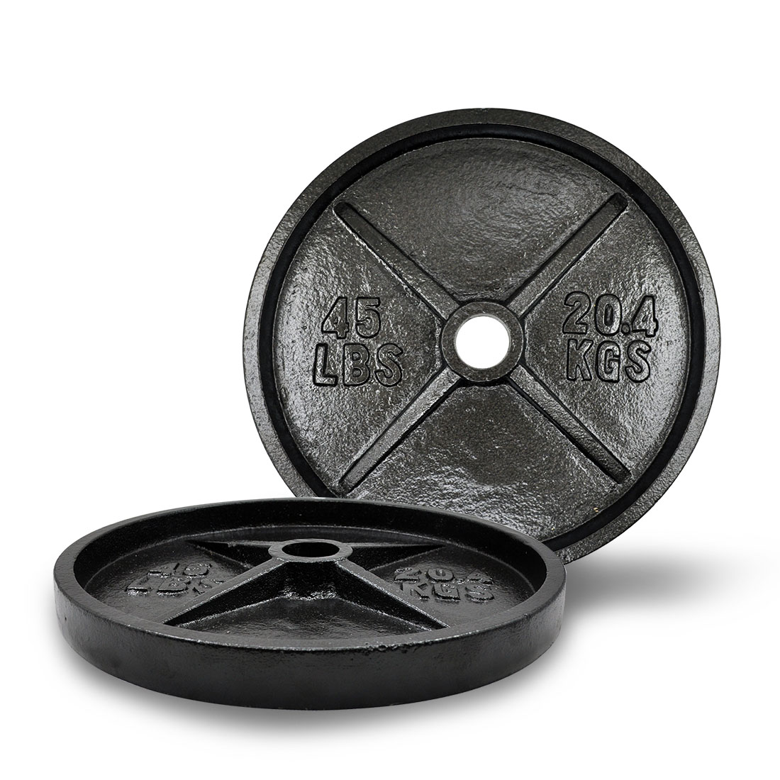 Buy 45lbs X 2 Olympic Old School Cast Iron Weight Plate - Commercial ...
