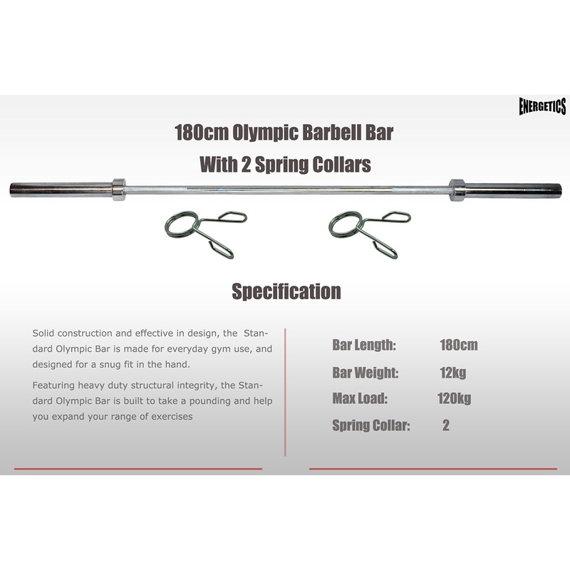 Buy 52KG Weight Set 180cm Olympic Barbell Bar 40KG Weight Plate FREE ...