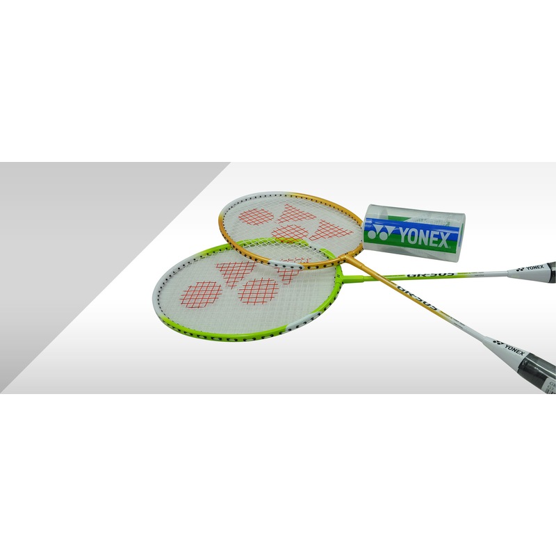Buy Yonex Badminton Racquet - 2 Player Set - Racket / Shuttlecocks Set ...