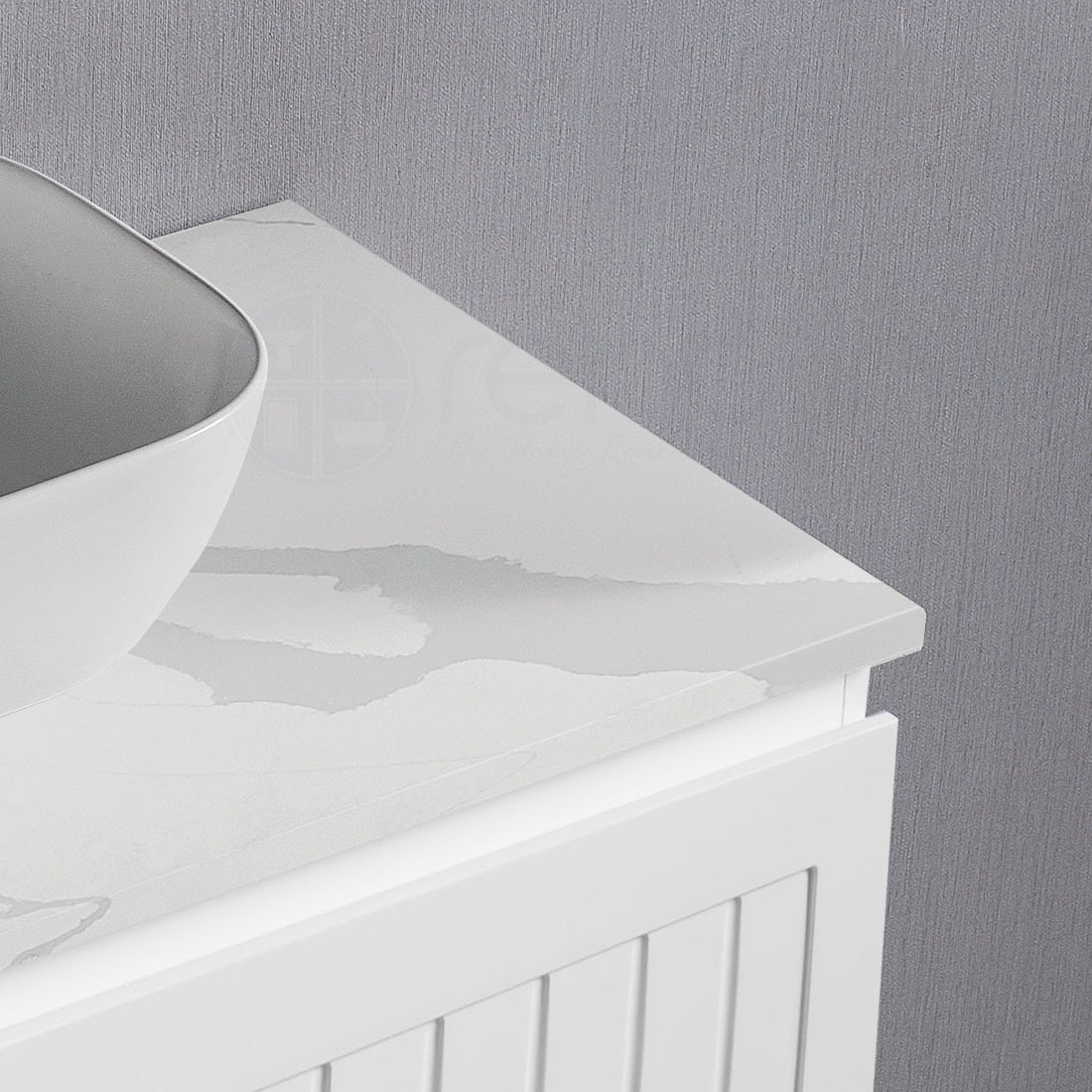 Buy Hampton 1200mm PVC Wall Hung Bathroom Vanity Calacatta Quartz Stone ...