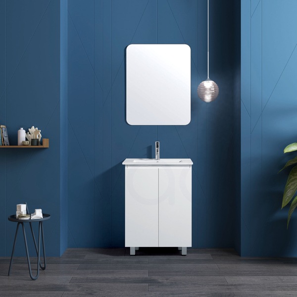 Buy Lucena 600mm Slim PVC Water Proof Bathroom Vanity Ceramic Basin ...