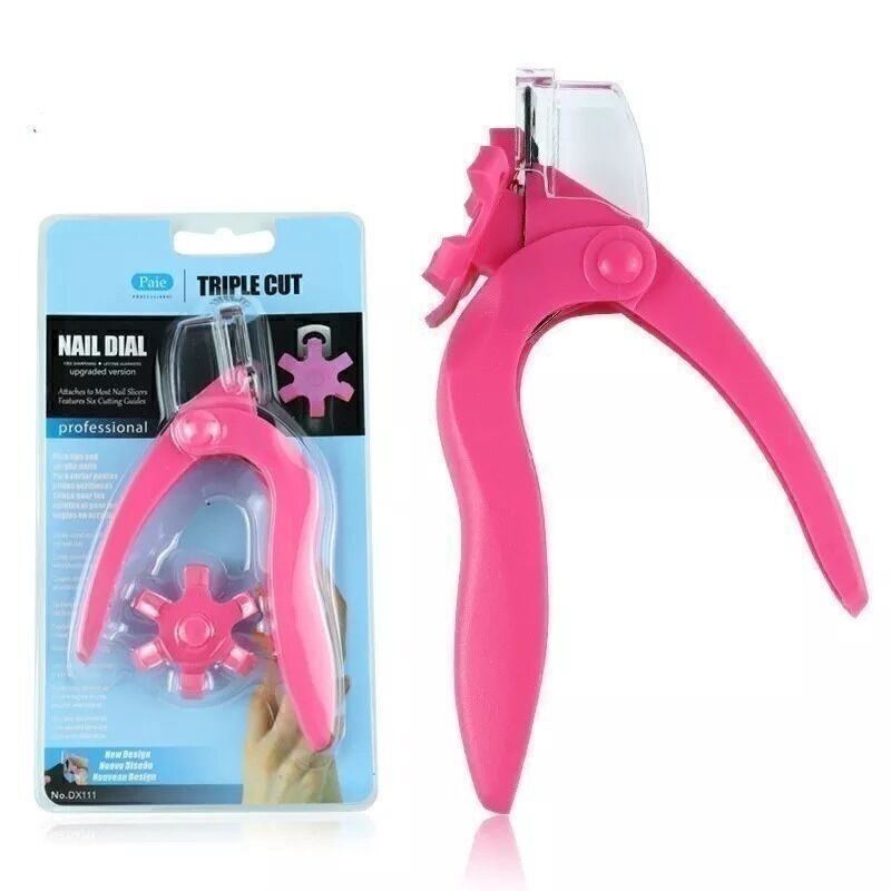 Buy Paie Triple Cut Acrylic Nail Tip Cutter Catcher & Measuring Dial 6 ...