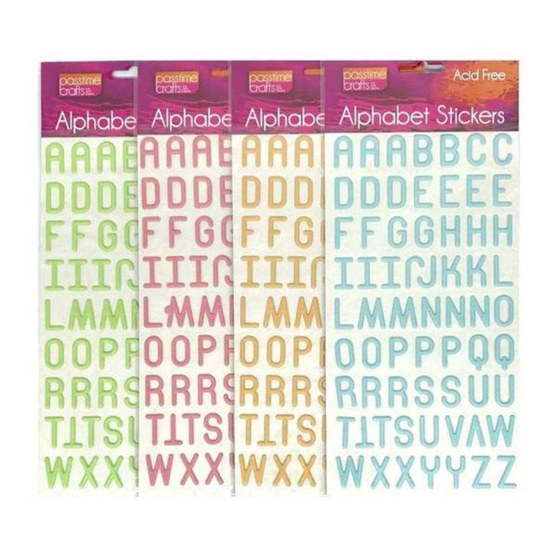 Buy Alphabet Letters ABC Stickers Assorted 24cm - MyDeal