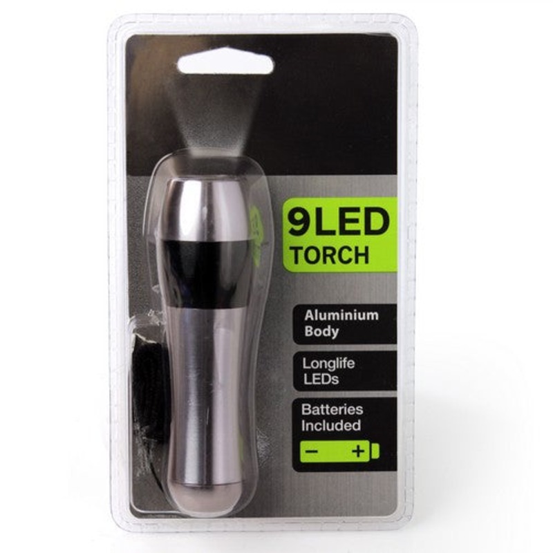 Buy 9 LED Torch - Aluminium - MyDeal