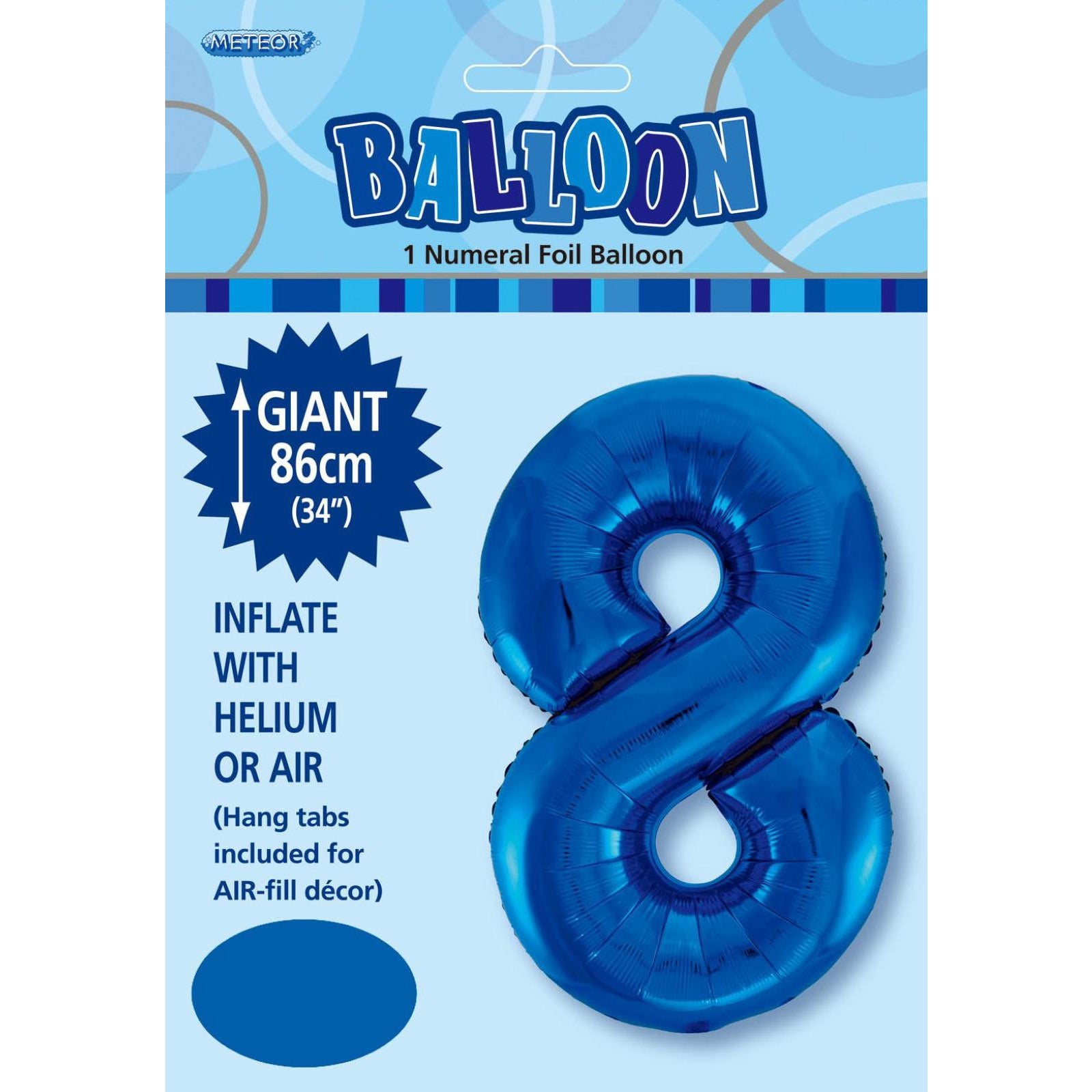 Buy Number 8 Foil Balloon - Royal Blue - MyDeal Australia