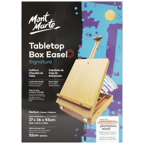 Buy Mont Marte Signature Tabletop Box Easel - Beech Wood - MyDeal Australia