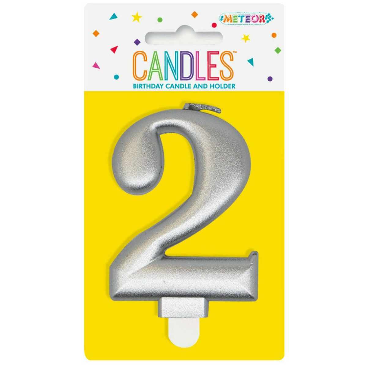 Buy Birthday Candle Number 2 - Metallic Silver - MyDeal Australia