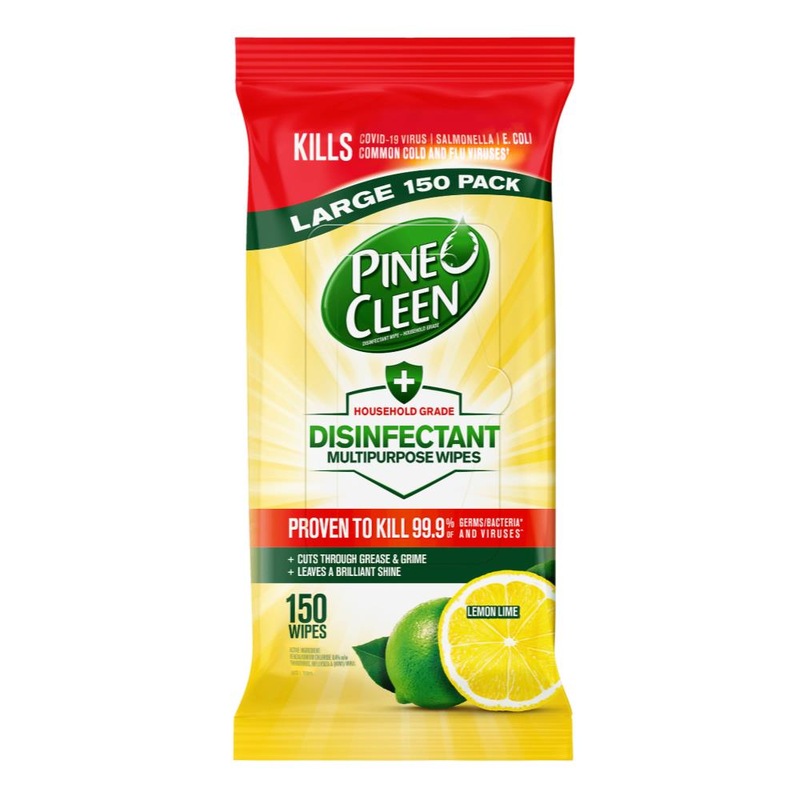 Buy Pine O Cleen Disinfectant Multipurpose Wipes - Lemon & Lime - MyDeal