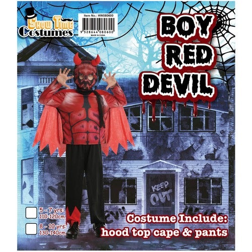 Buy Halloween Red Devil With Wings Costume - Kids DISC - MyDeal Australia