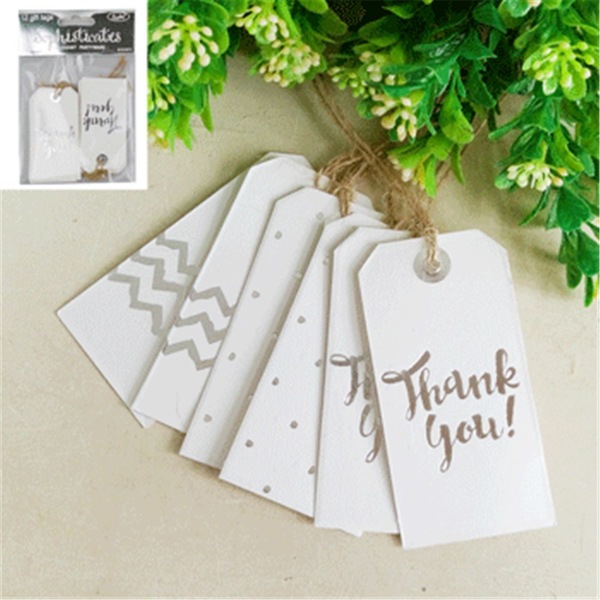 Buy Thank You Gift Tags - Metallic Silver - MyDeal Australia