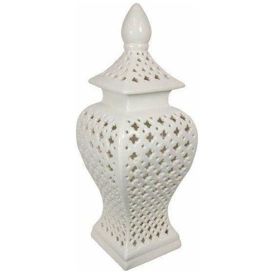 Buy White Moroccan Temple Jar - DISC - MyDeal Australia